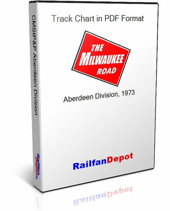 Milwaukee Road Aberdeen Division Track Chart 1973