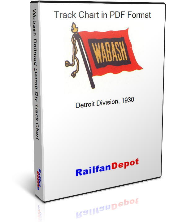 Wabash Railroad Detroit Division Track Chart 1930