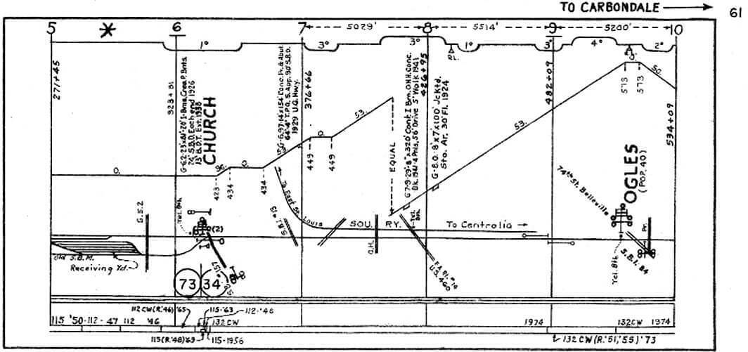 Illinois Central Gulf St. Louis Division Track Chart