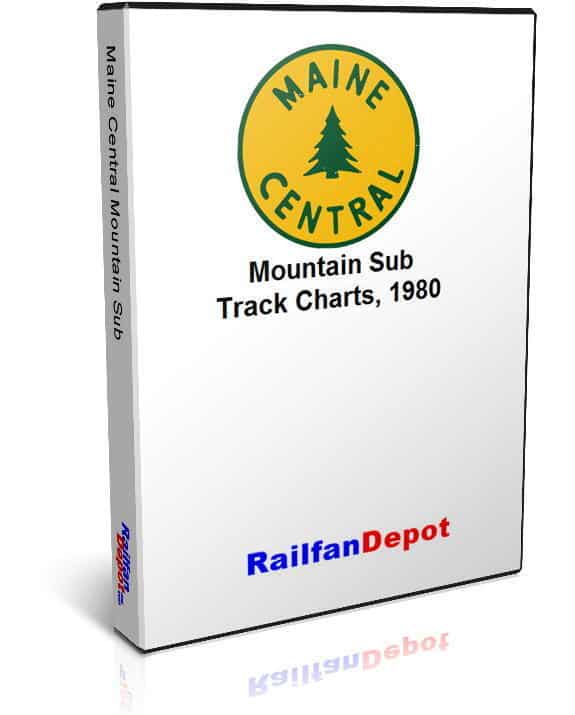 Maine Central Railroad Track Chart Mountain Sub 1980
