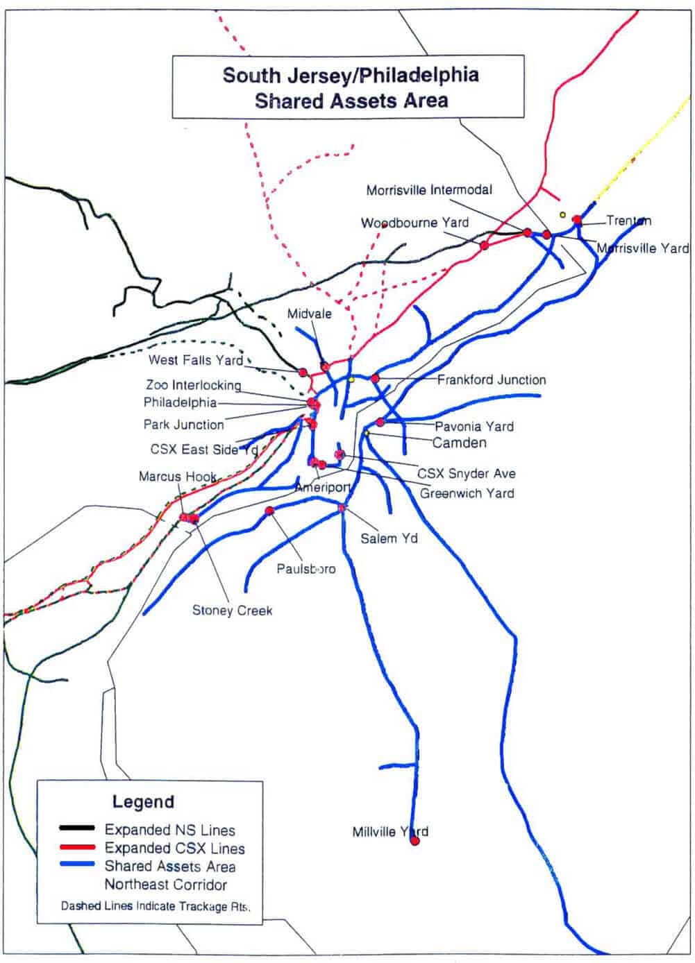 Conrail South Jersey Shared Assets Track & Yard Maps