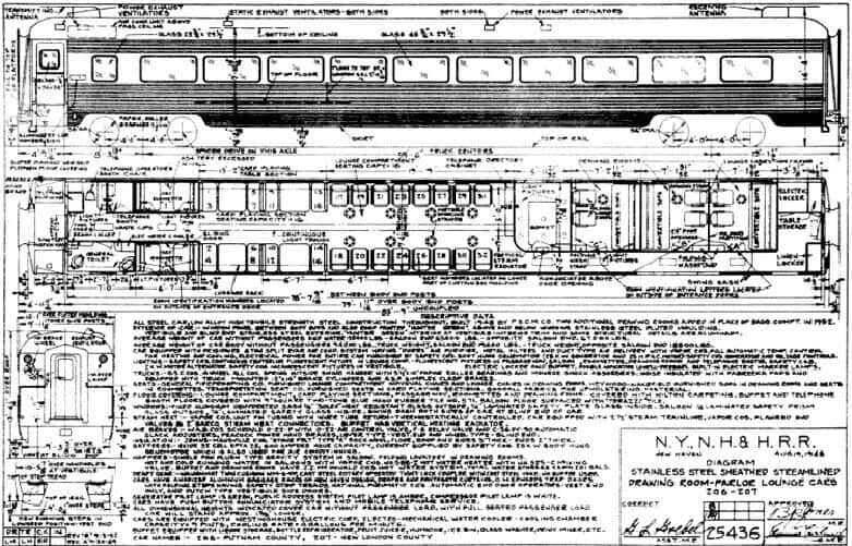 New Haven Passenger Car Diagrams and Equipment Descriptions