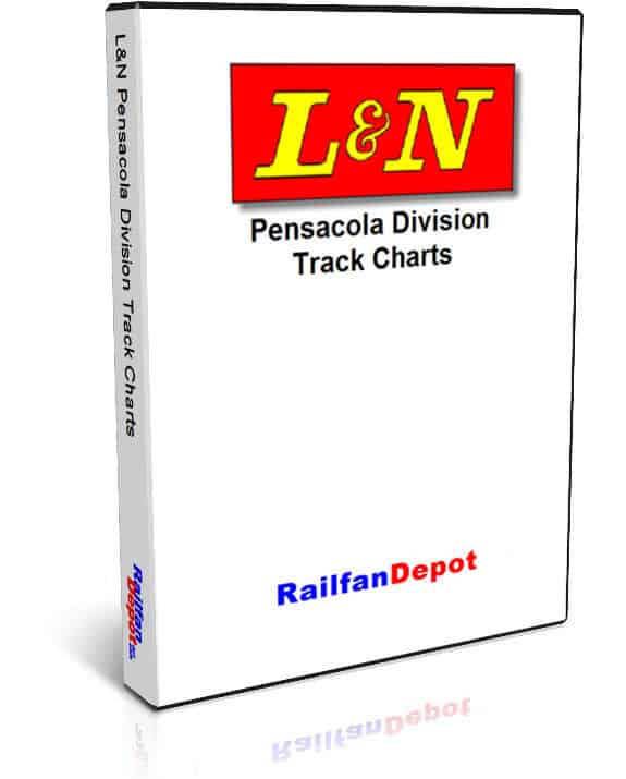 L&N Pensacola Division railroad Track Chart 1964